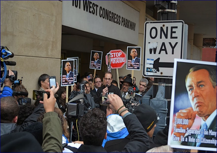Rally at ICE headquarters | St. Pius V Parish / La Parroquia de San Pío V